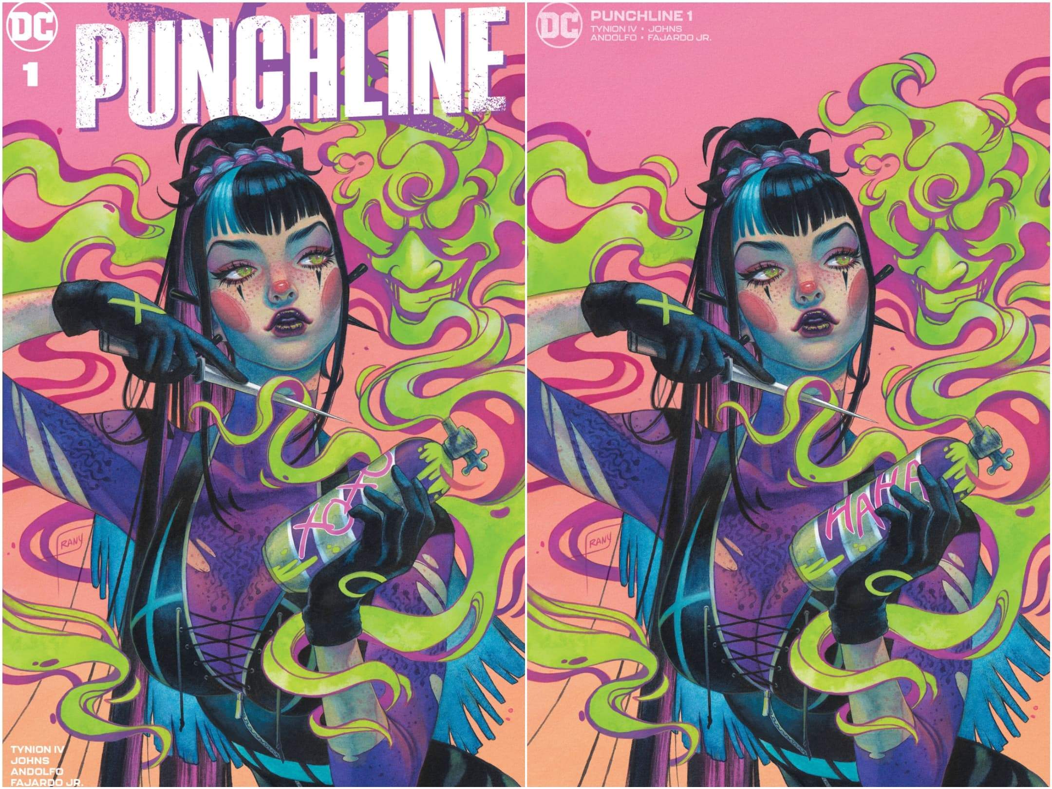 PUNCHLINE #1 Exclusive cover by FRANY Trade Dress & Virgin set